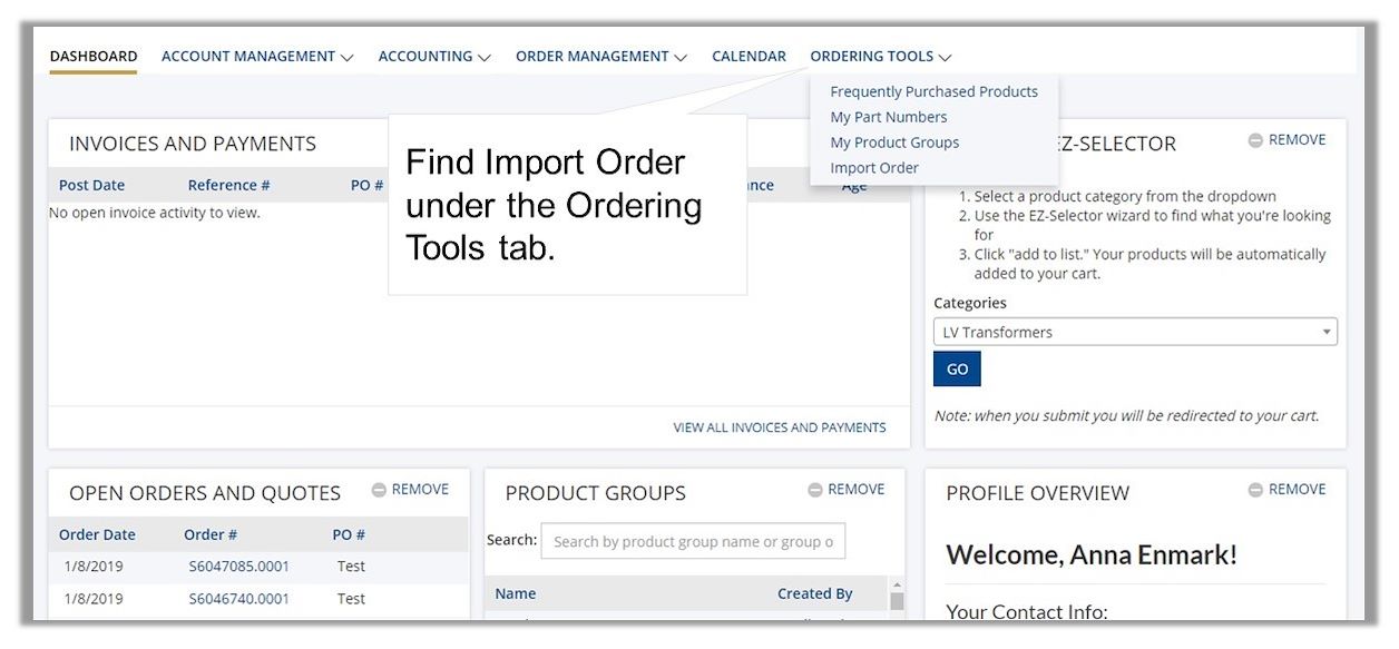 Import Order | OneSource Distributors