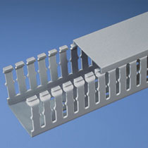 Panduit F1X2LG6 Narrow Slotted Wiring Duct, PVC, 1" x 2" x 6ft, Light ...