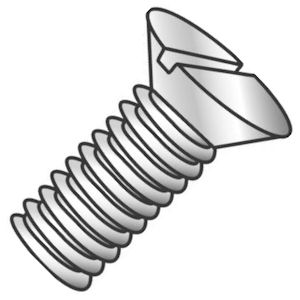 Cully 50132J 6-32 x 2" Flat Head Machine Screw, Slotted - Zinc (100/Jar ...